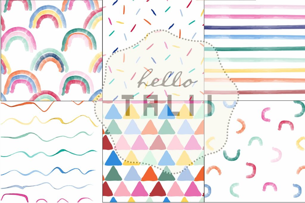 WATERCOLOR RAINBOW DIGITAL PAPER – MasterBundles
