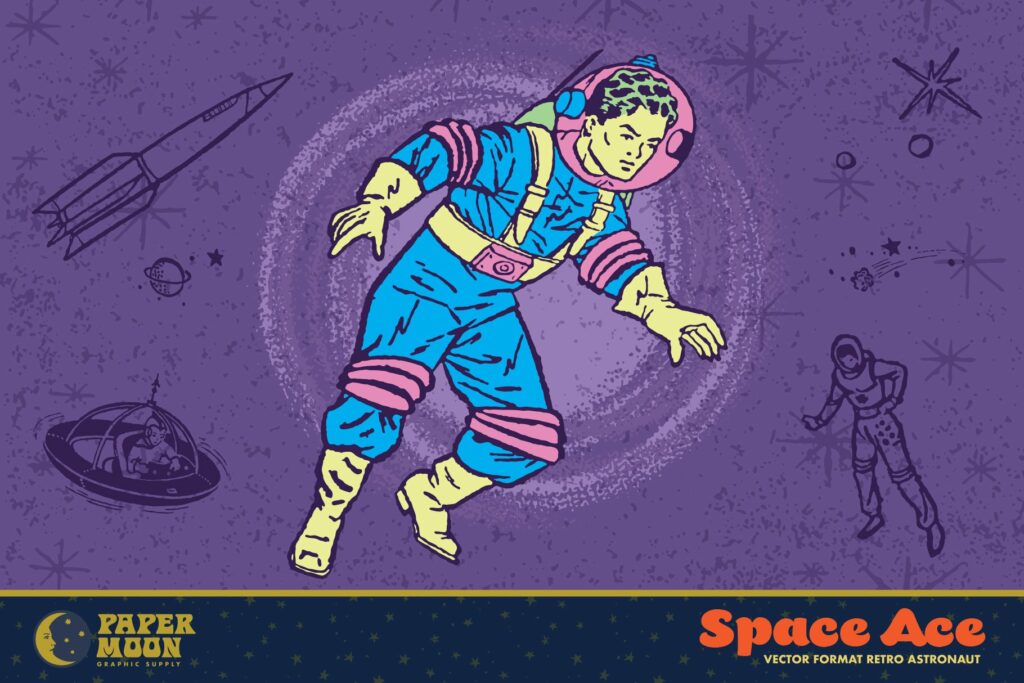 Space Ace - Retro Astronaut – MasterBundles