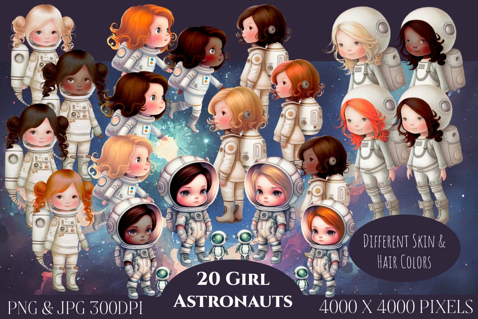 Space Explorers Astronaut Clipart – MasterBundles