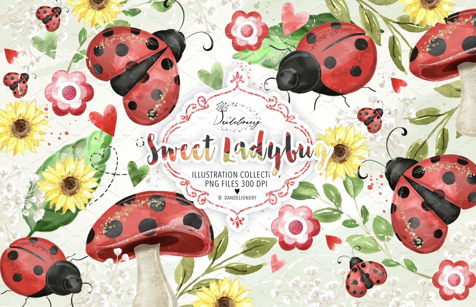 Sweet Ladybug design – MasterBundles