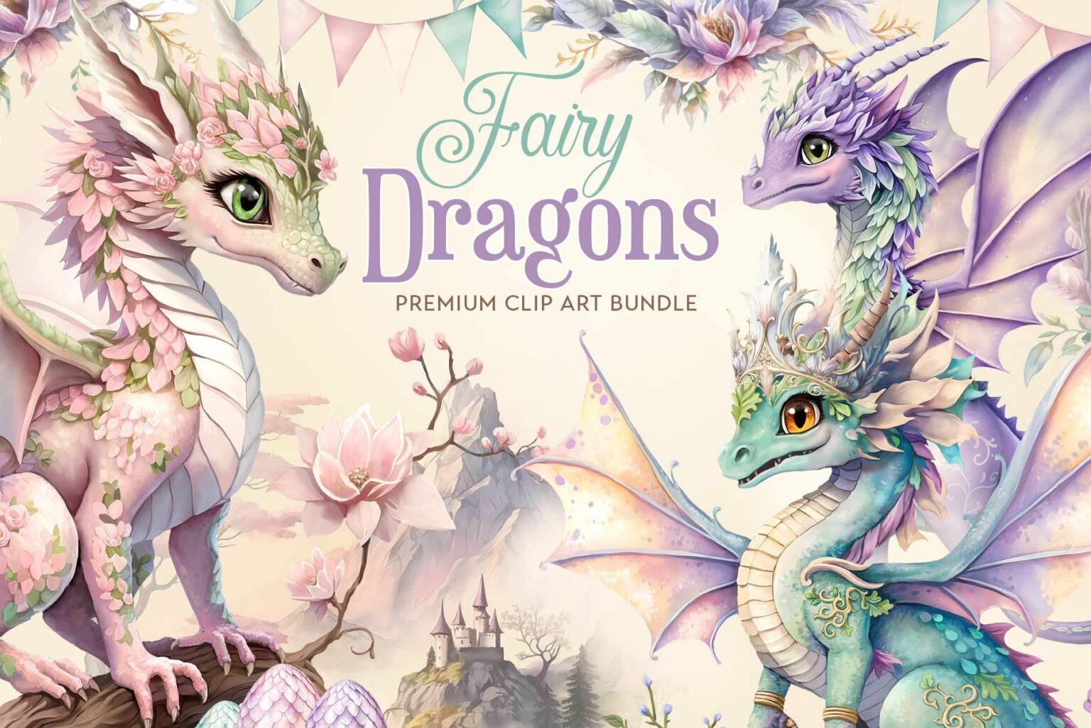 Fairy Dragons Clipart – MasterBundles