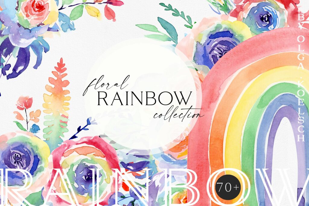 Rainbow Mix Watercolor – MasterBundles