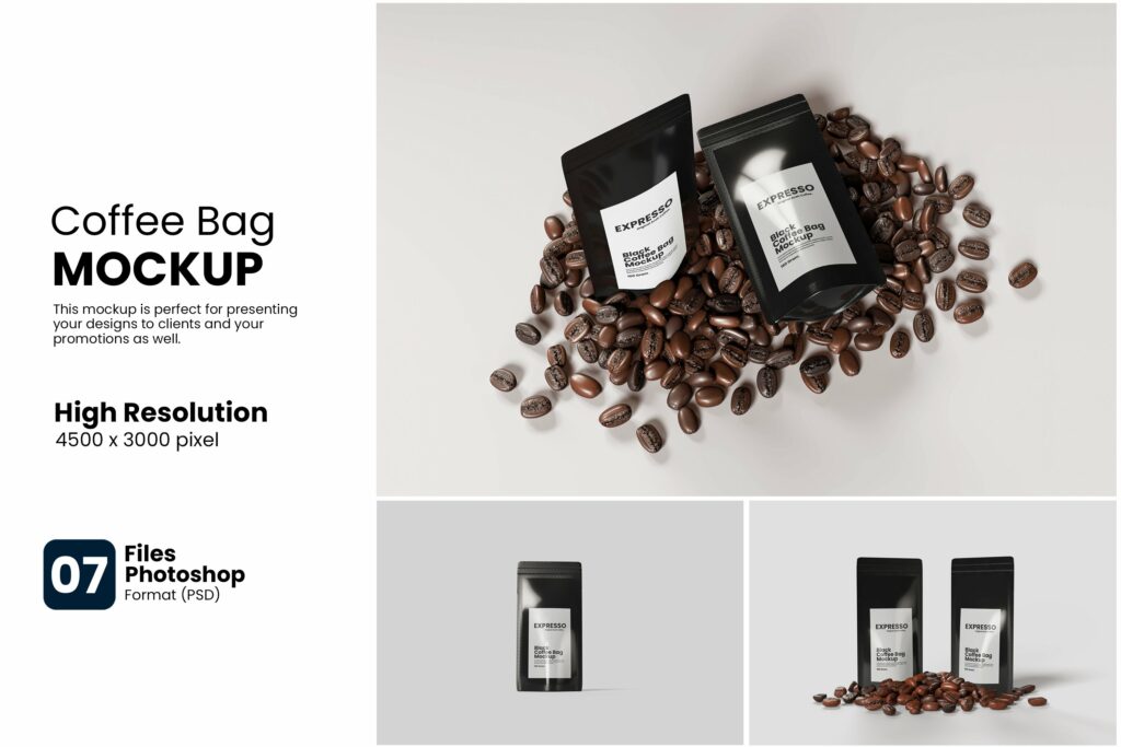 Black Coffee Bag Mockup – MasterBundles