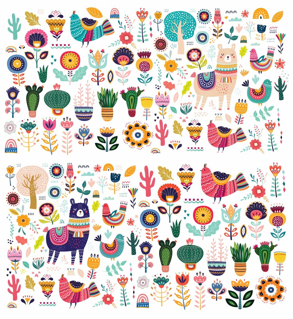 Big decorative set with Llama – MasterBundles