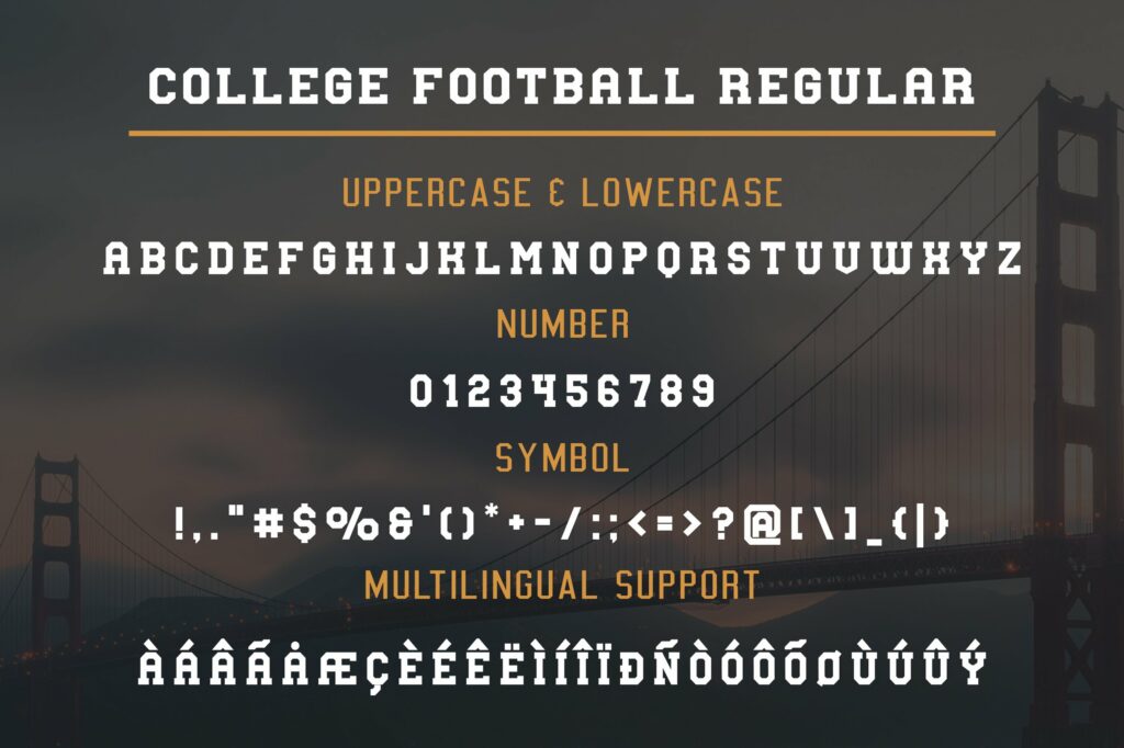 College Football Font – MasterBundles