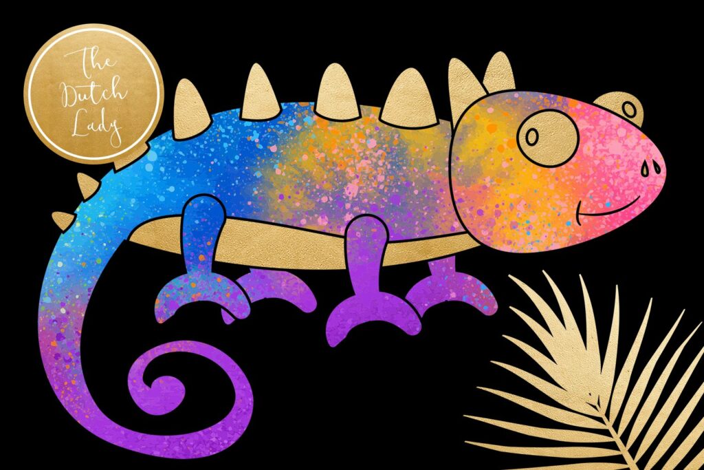Chameleon Clipart Set – MasterBundles