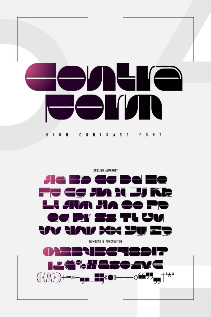 Contraform - High Contrast Font - MasterBundles