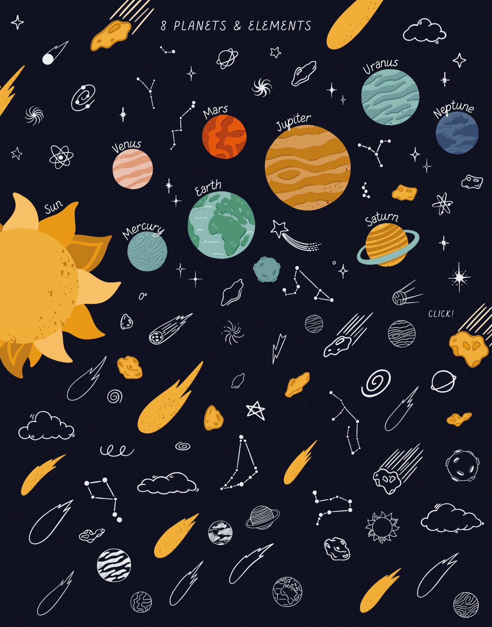 COSMIC solar system + SVG files – MasterBundles