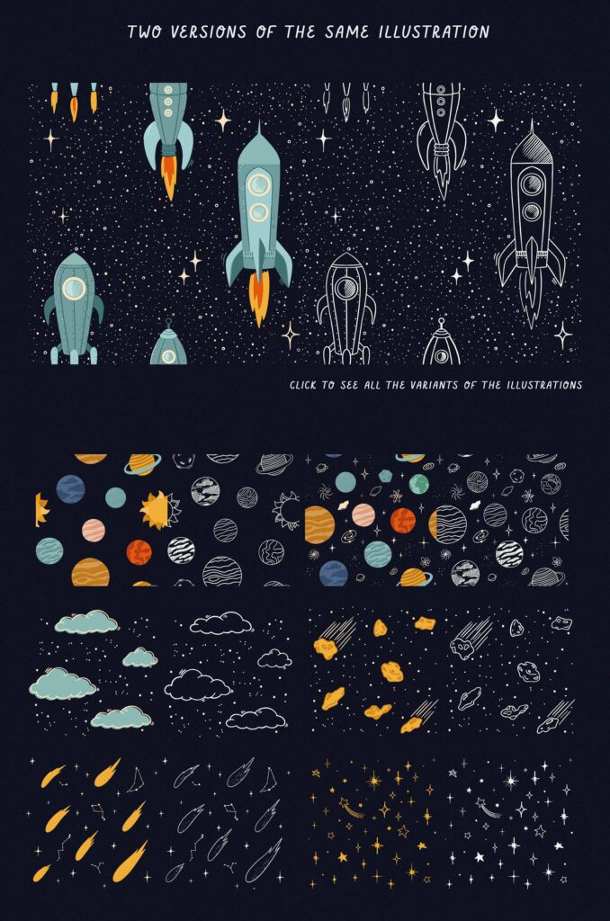 COSMIC solar system + SVG files – MasterBundles