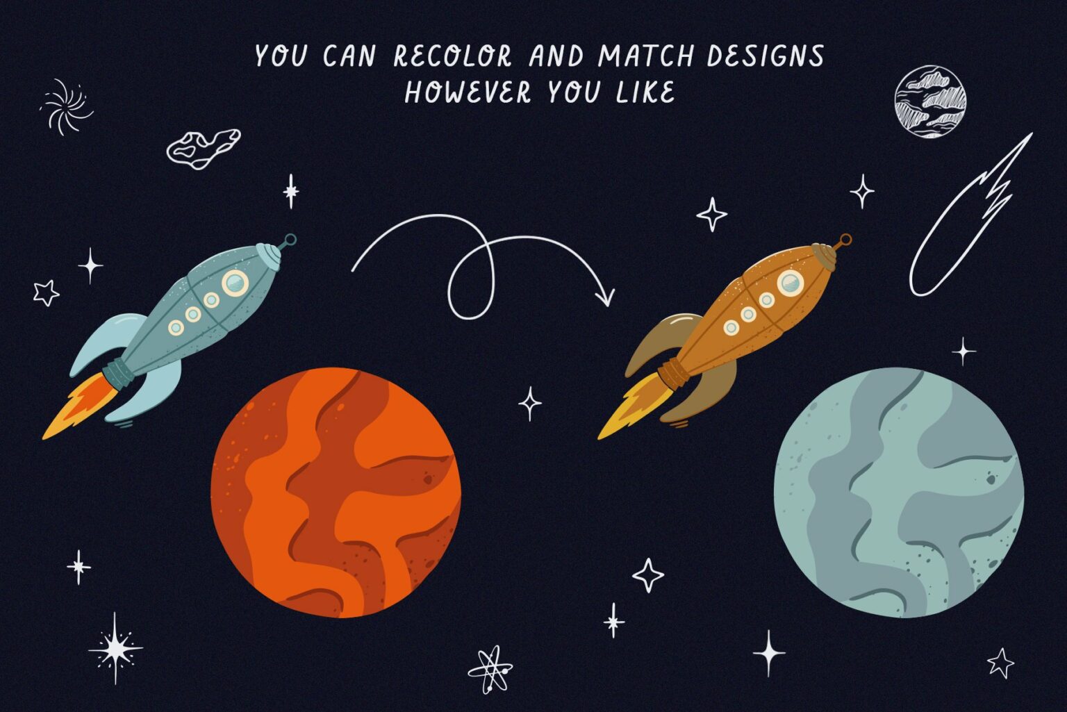COSMIC solar system + SVG files – MasterBundles