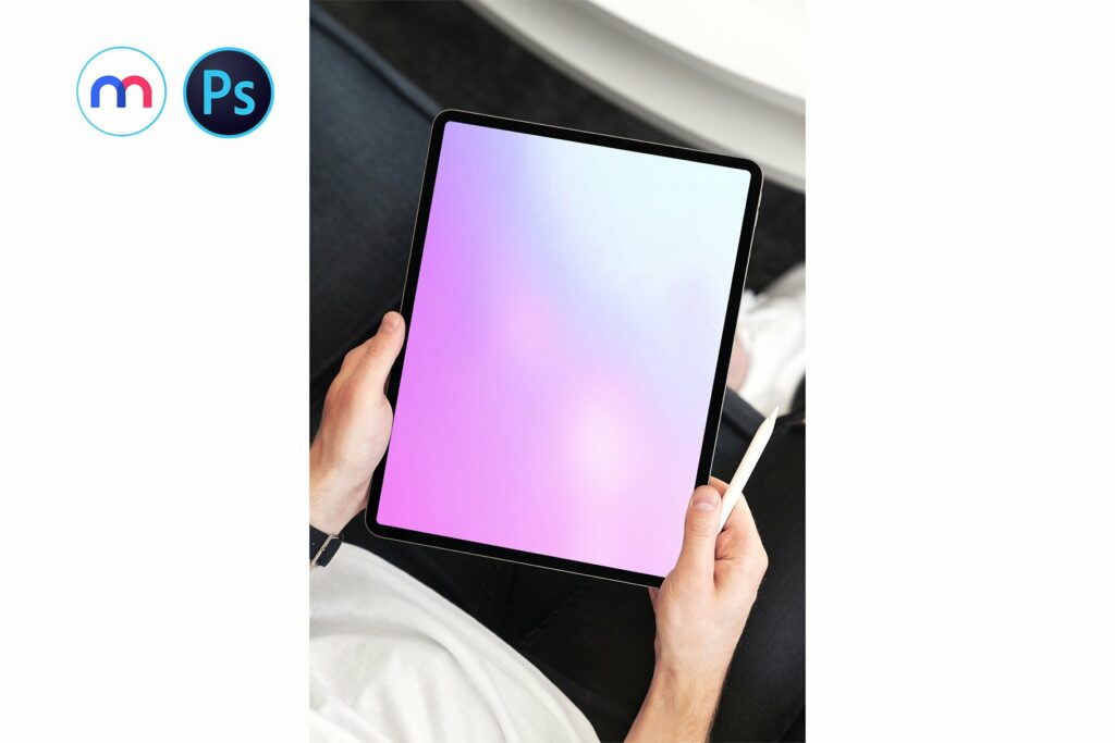 Person Holding iPad Mockup Bundle – MasterBundles