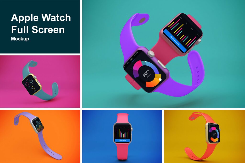Apple watch Full Screen Mockup – MasterBundles