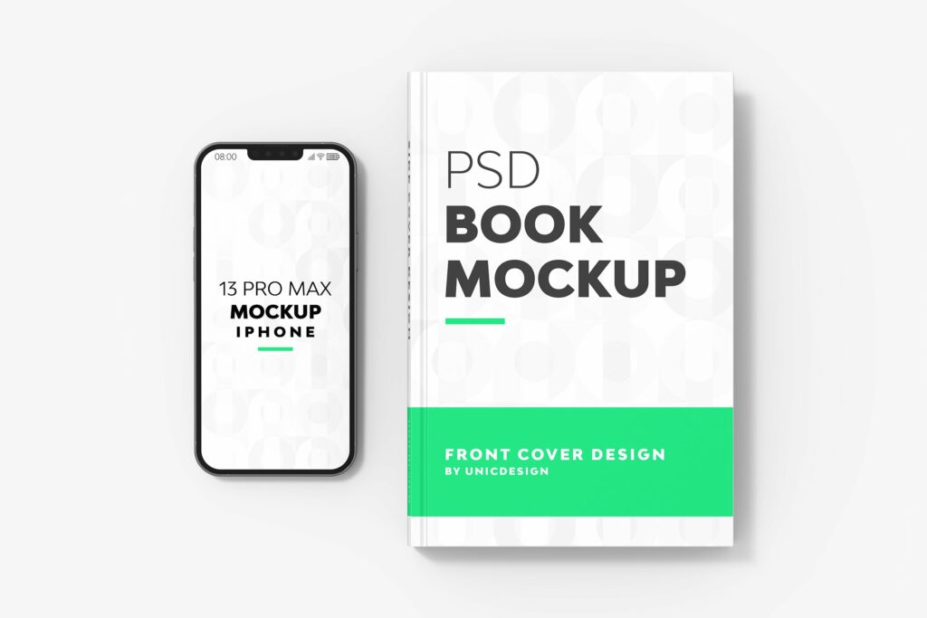 Book & iPhone 13 Mockup – MasterBundles