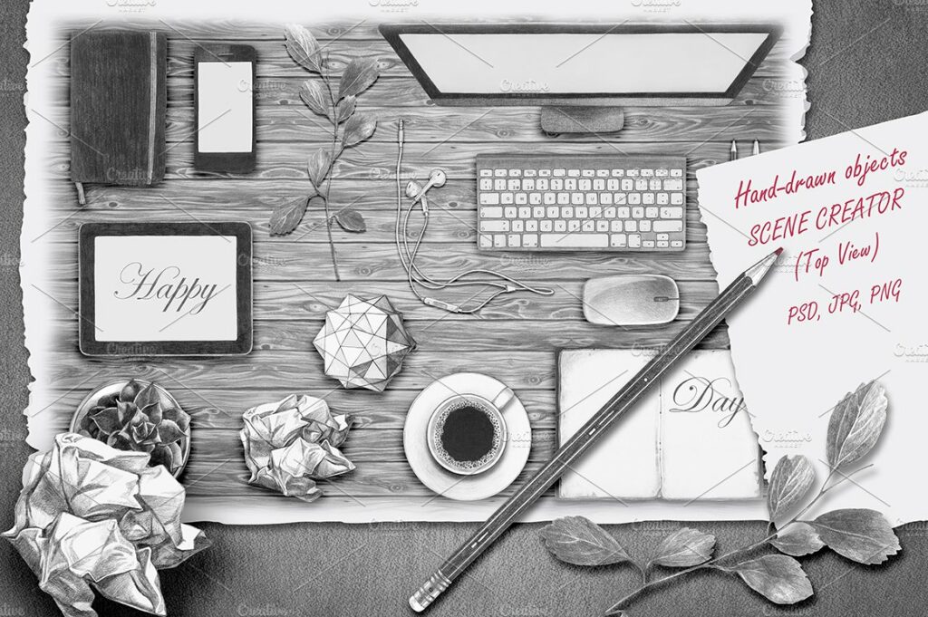 Scene creator / Hand-drawn objects – MasterBundles