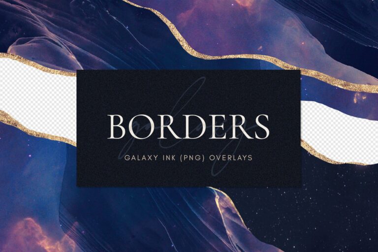 Galaxy Ink Borders (Png) Overlays – MasterBundles