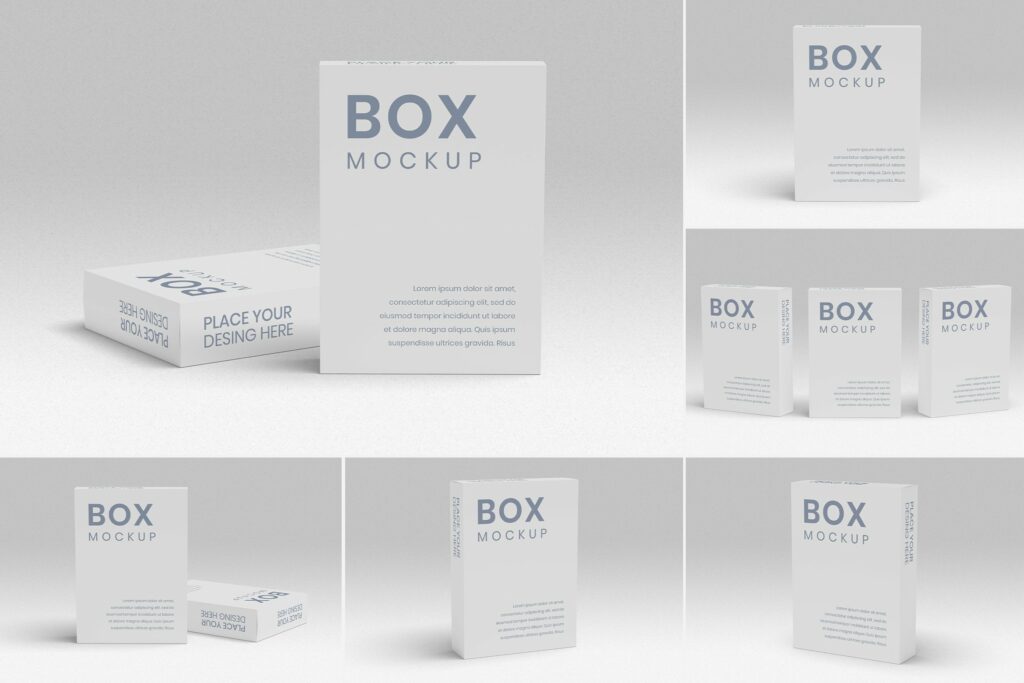 Box Mockup 8 PSD Files – MasterBundles