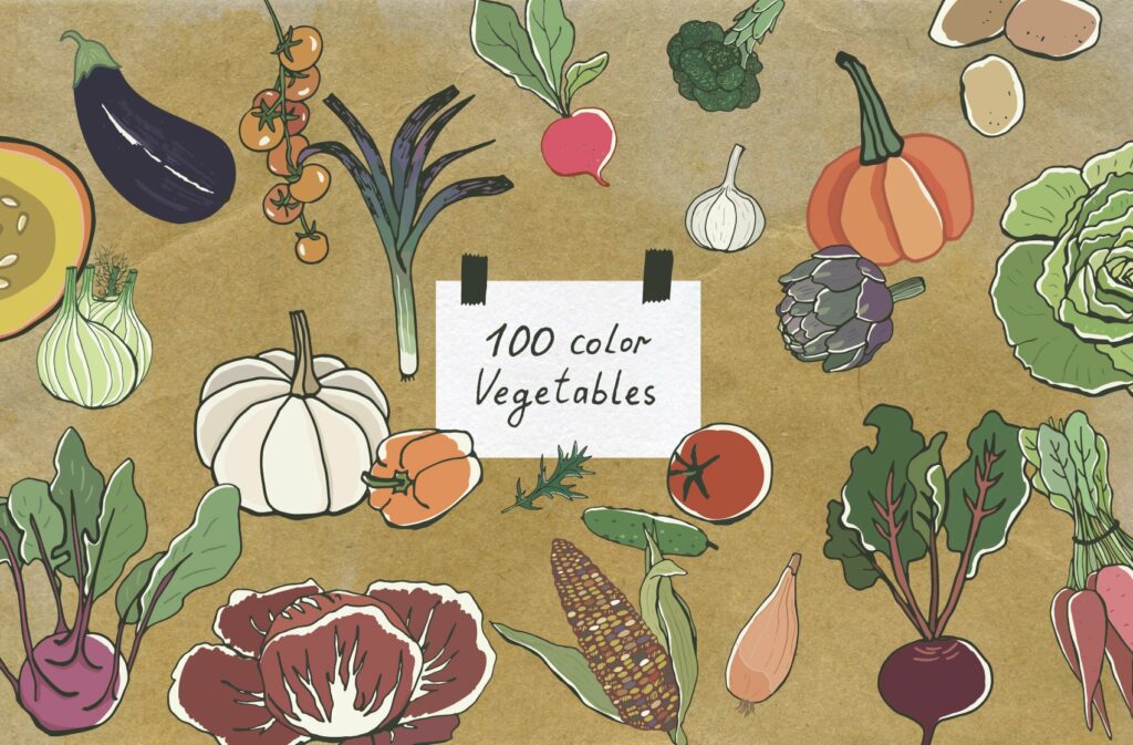 100 Color Vegetables – MasterBundles
