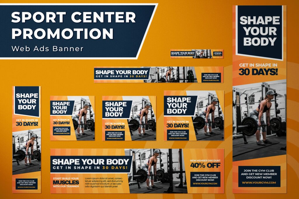 Sport Center Promotion - Web Ads – MasterBundles
