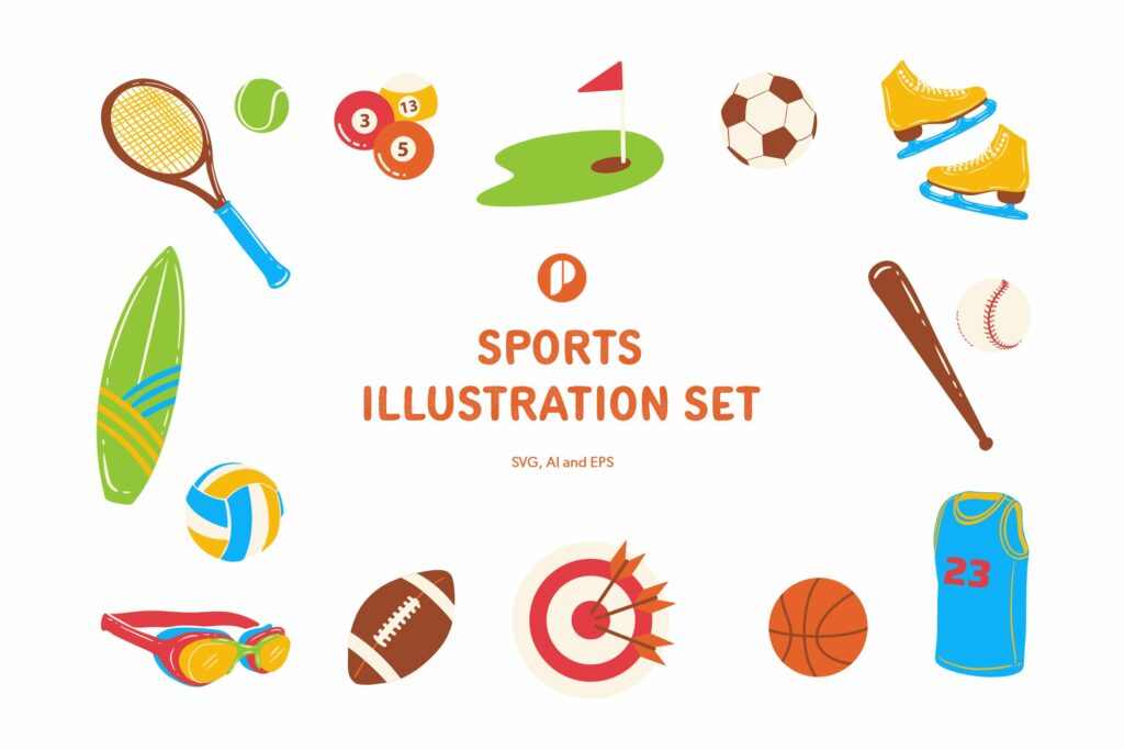 Sports Illustration Set – MasterBundles