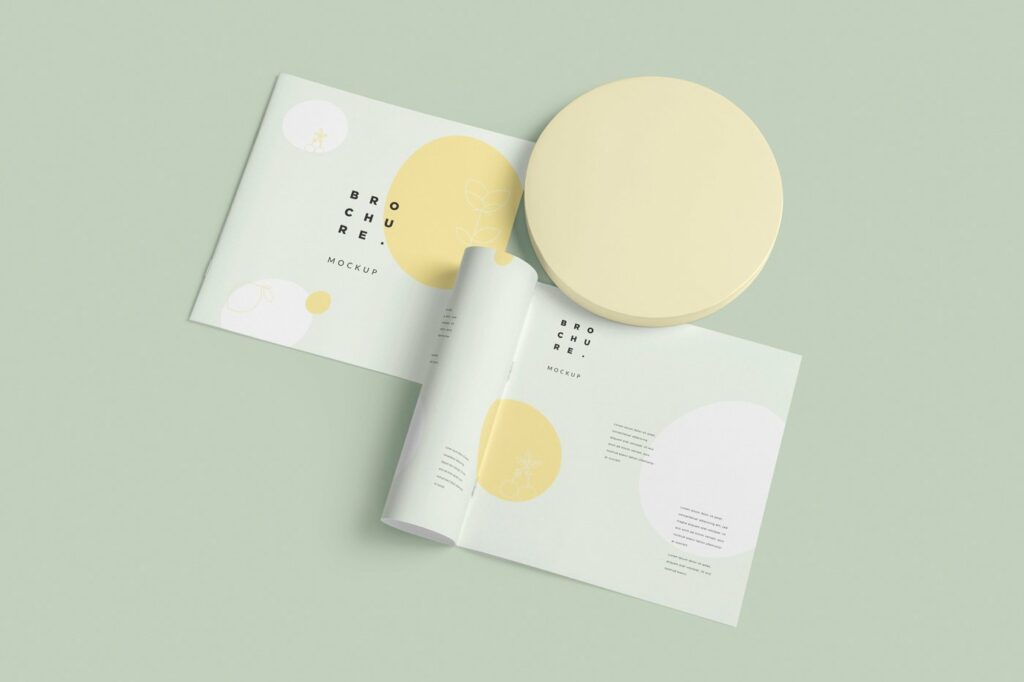 Soft Cover Square Brochure Mockups – MasterBundles