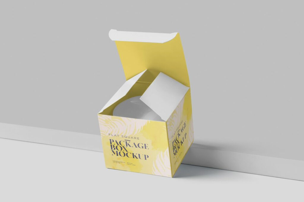 Package Box Mock-Up - Flat Square – MasterBundles
