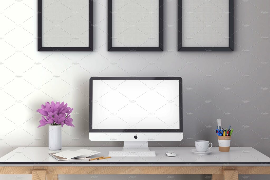 iMac Desktop Mockup vol. 01 – MasterBundles
