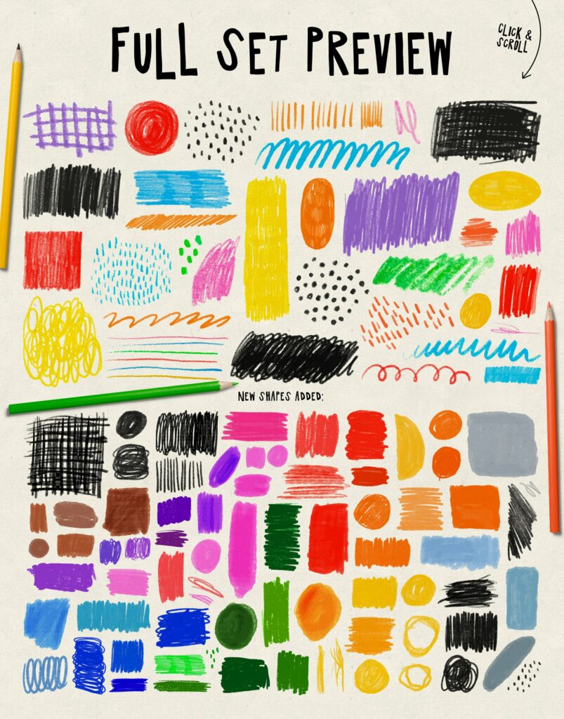 Pencil Doodles: Shapes + Patterns – MasterBundles