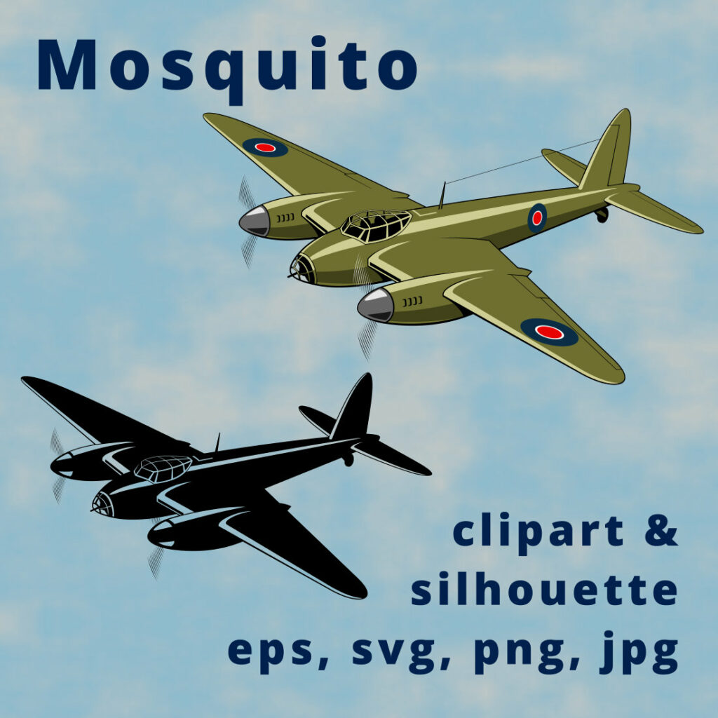 Mosquito British Light Bomber Clipart - MasterBundles