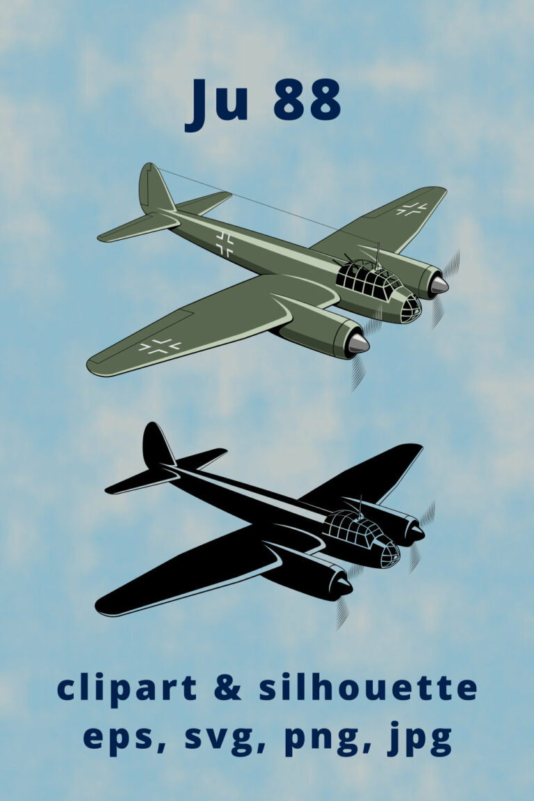 Ju-88 German Bomber Plane Clipart - MasterBundles