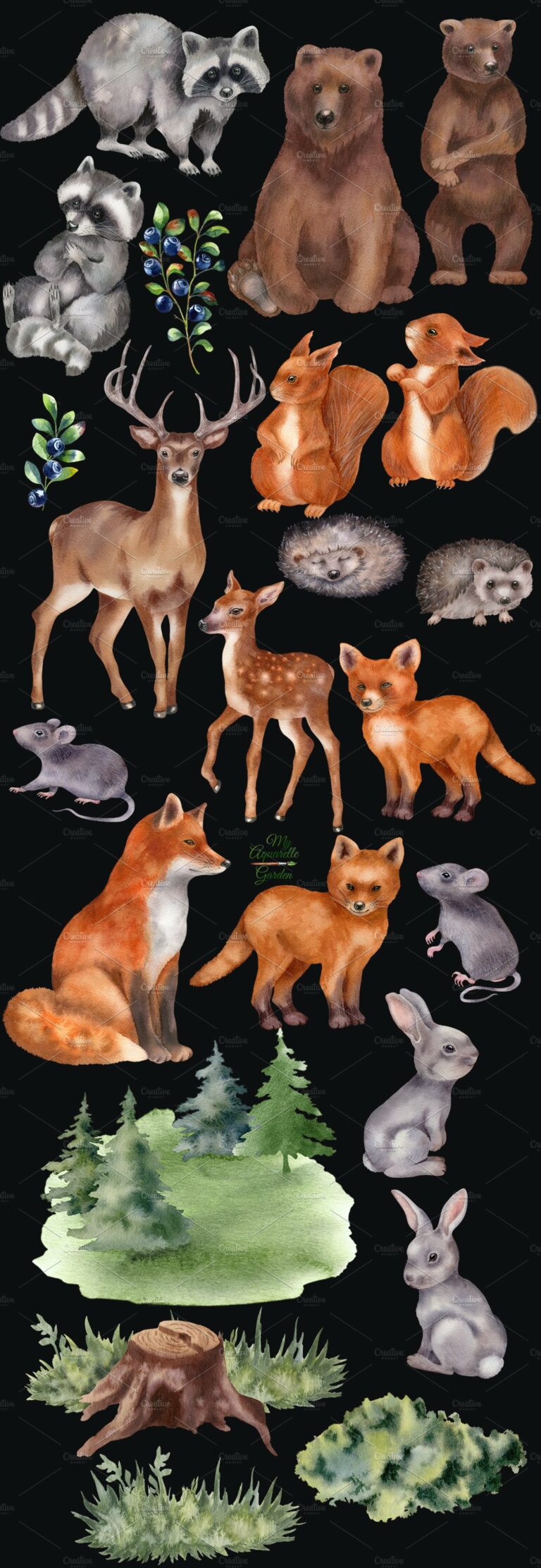 Woodland animals – MasterBundles