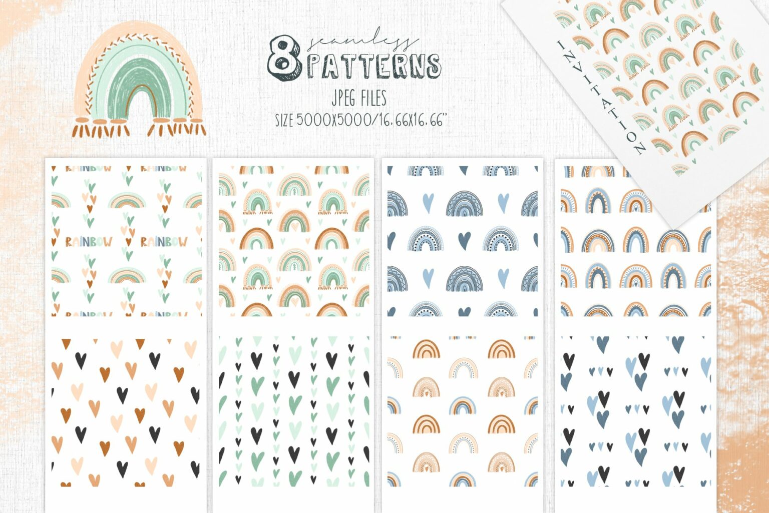 Boho rainbow clipart – MasterBundles