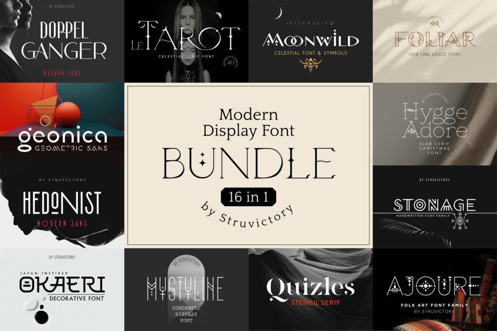 Modern Display Font Bundle – MasterBundles