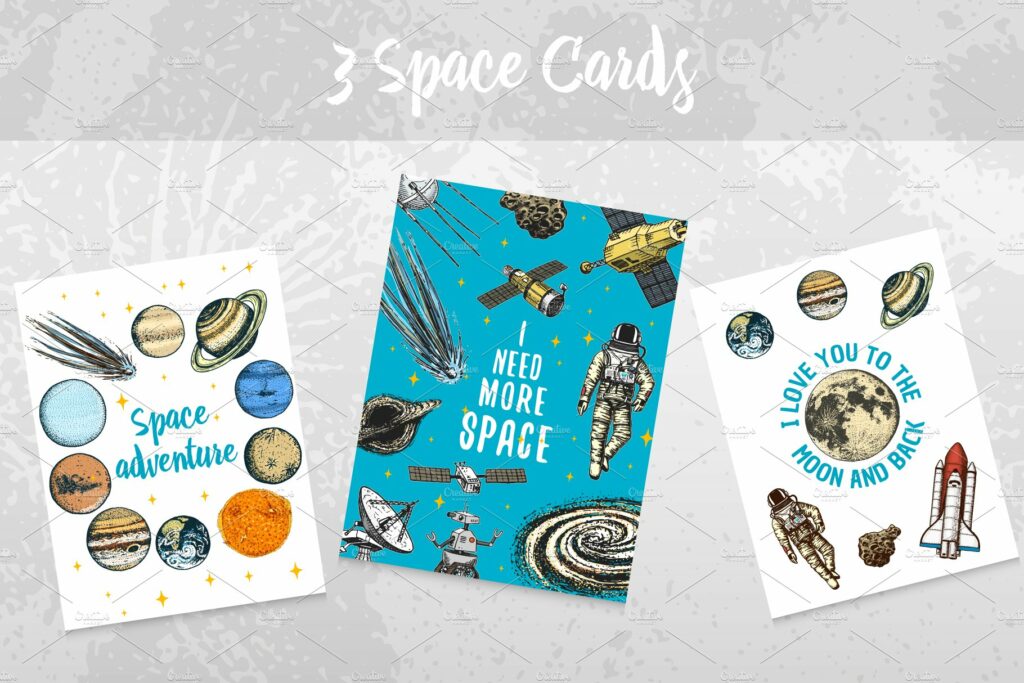 Planets in Solar System. Space. – MasterBundles