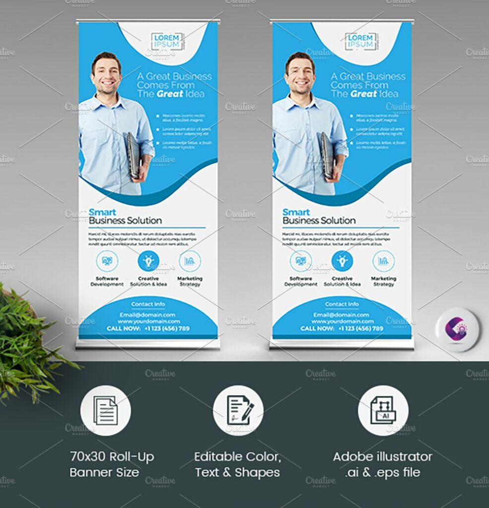 Clean Roll Up Banner – MasterBundles