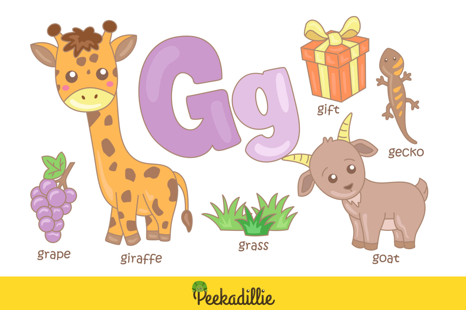 Alphabet G For Vocabulary School - MasterBundles