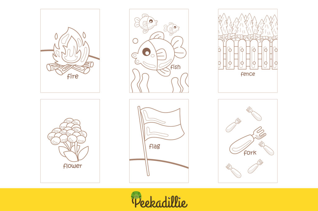 Alphabet F For Vocabulary School Letter Reading Writing Font Study ...