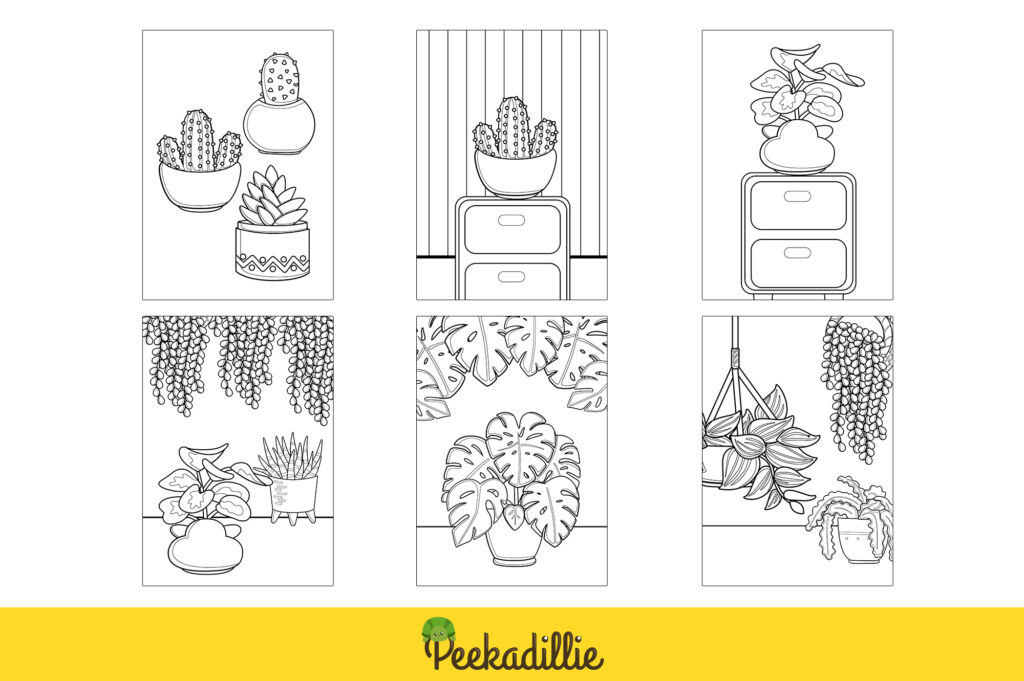 Home Plants Cartoon - Floral Nature - MasterBundles