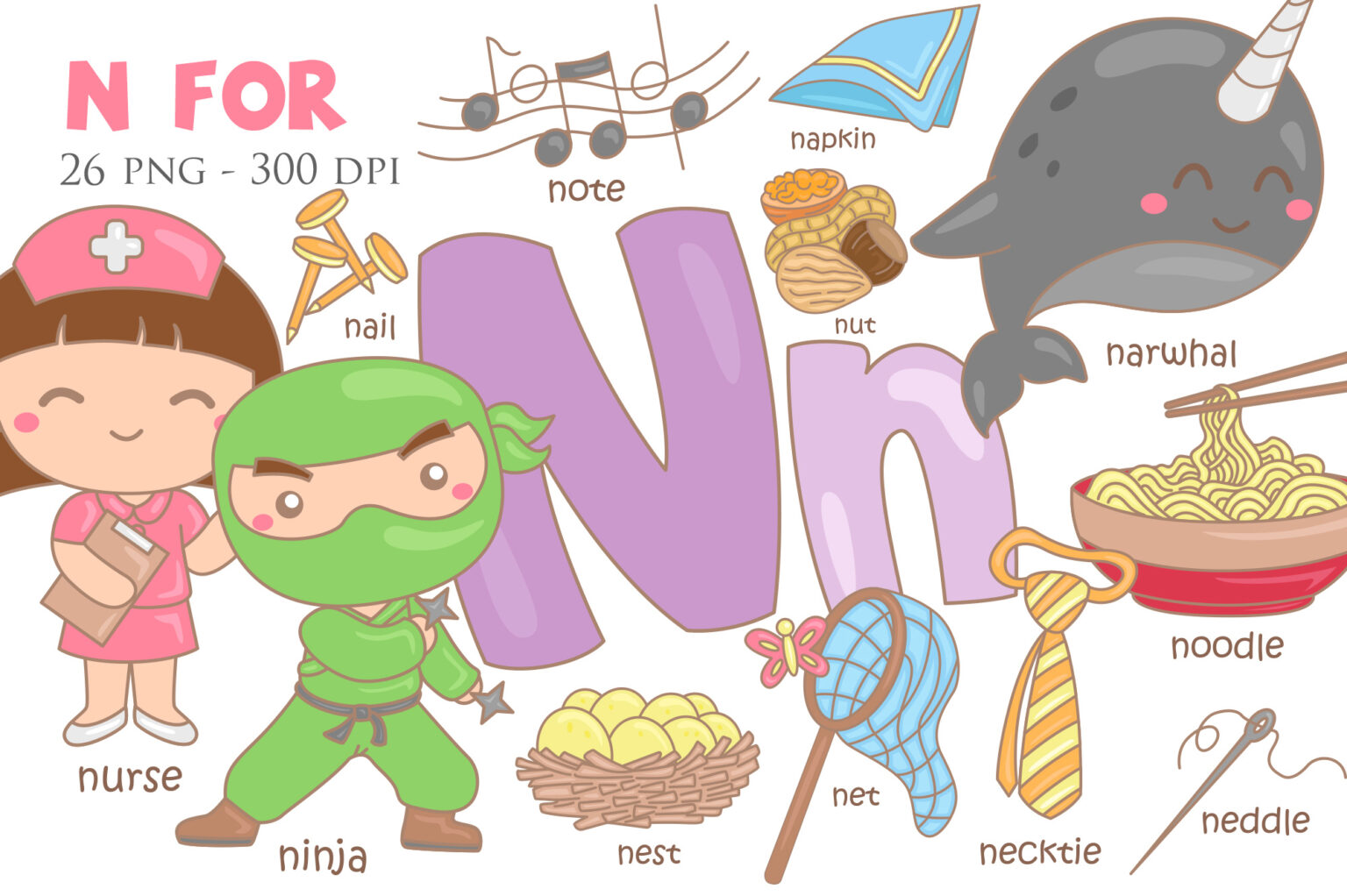 Alphabet N For Vocabulary School Letter Reading Writing Font Study ...