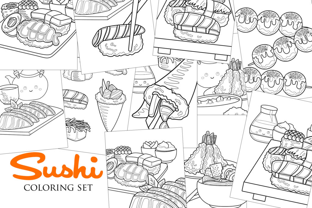 Japanese Food Sushi Curry Rice Udon Ramen Noodle - MasterBundles