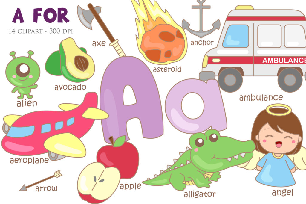 A For Vocabulary School Letter Reading Writing - MasterBundles