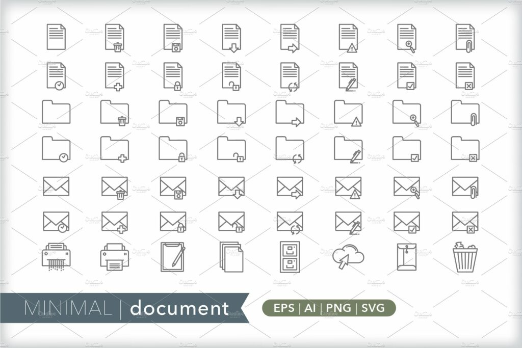 Minimal document icons – MasterBundles