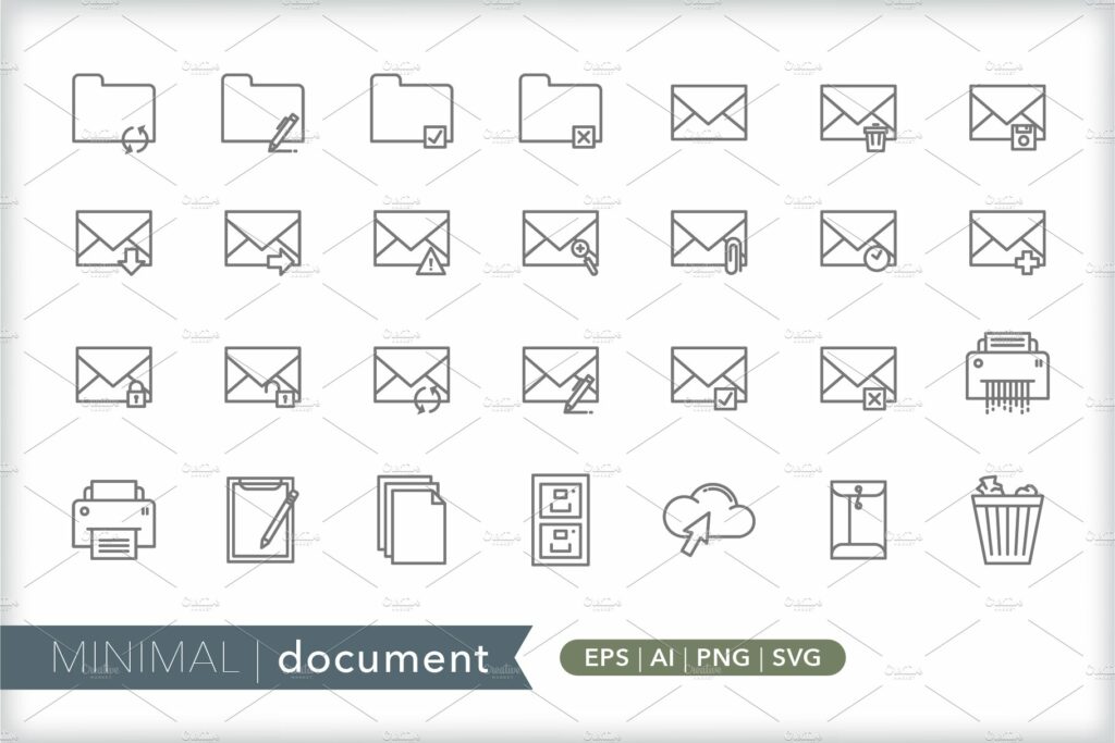 Minimal document icons – MasterBundles