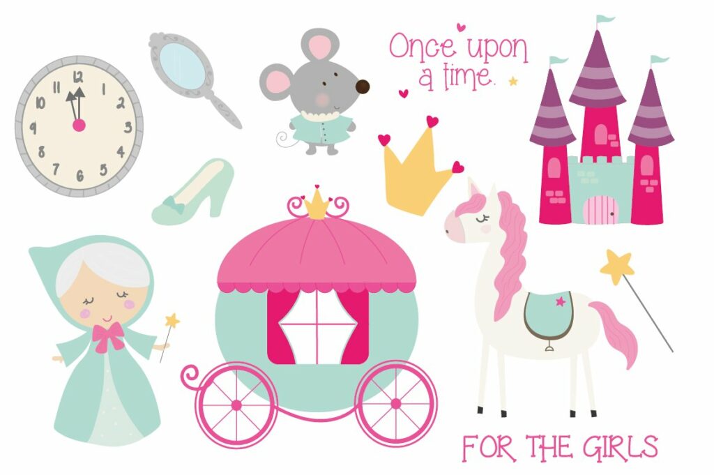 Fairytale clipart and paper pack – MasterBundles