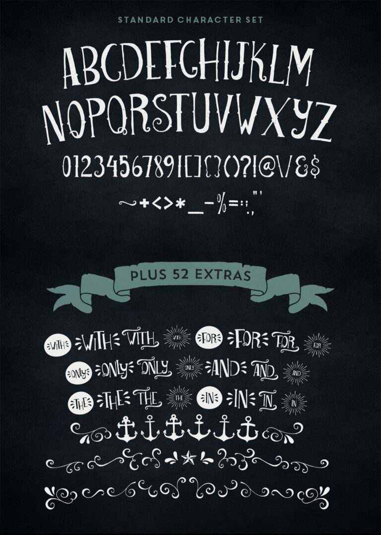 Seaworthy Typeface & Nautical Pack – MasterBundles