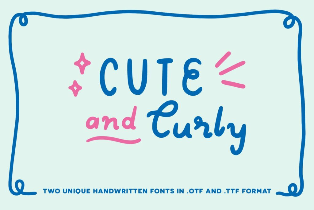 Cute & Curly handwritten fonts – MasterBundles