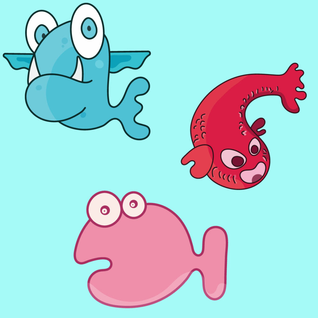 Cute Cartoon Fish Collection - MasterBundles
