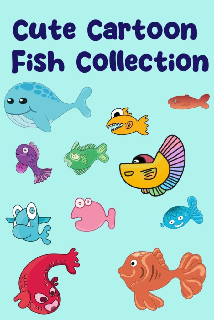 Cute Cartoon Fish Collection - MasterBundles