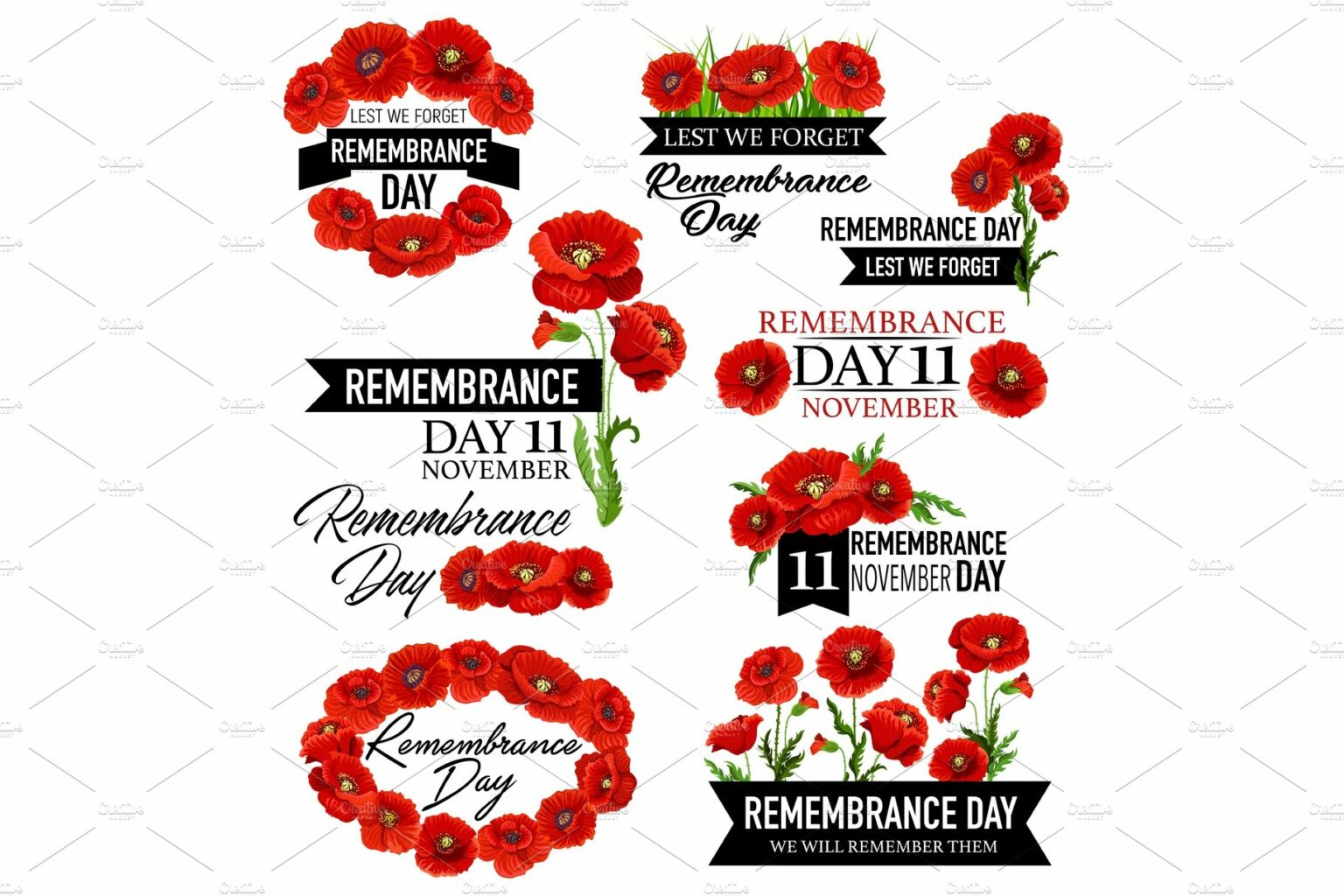 Memorial wreath for Remembrance Day – MasterBundles