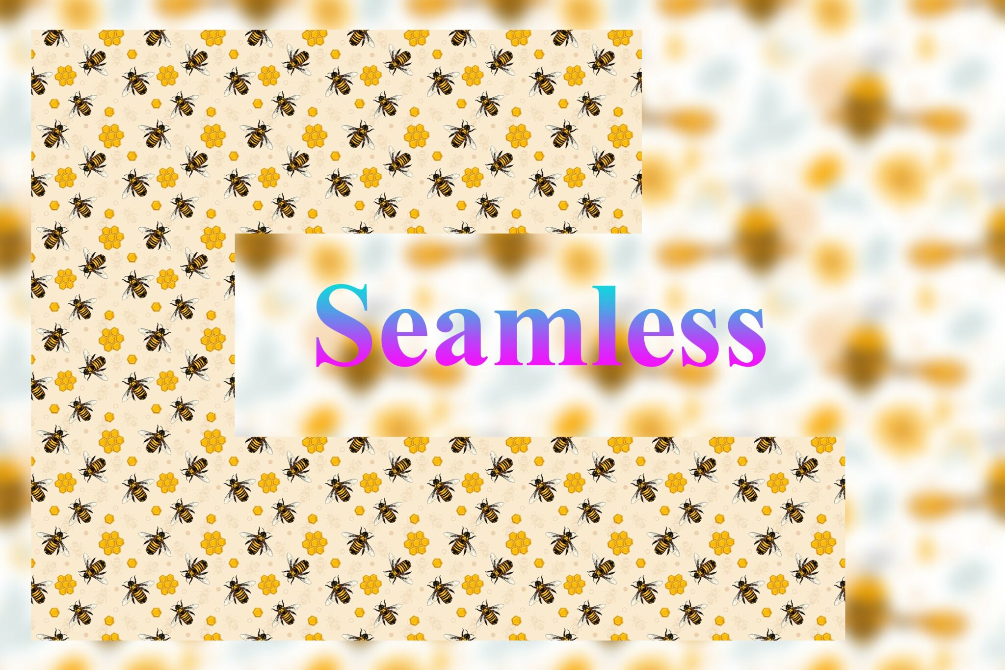 Bee Seamless Pattern – MasterBundles