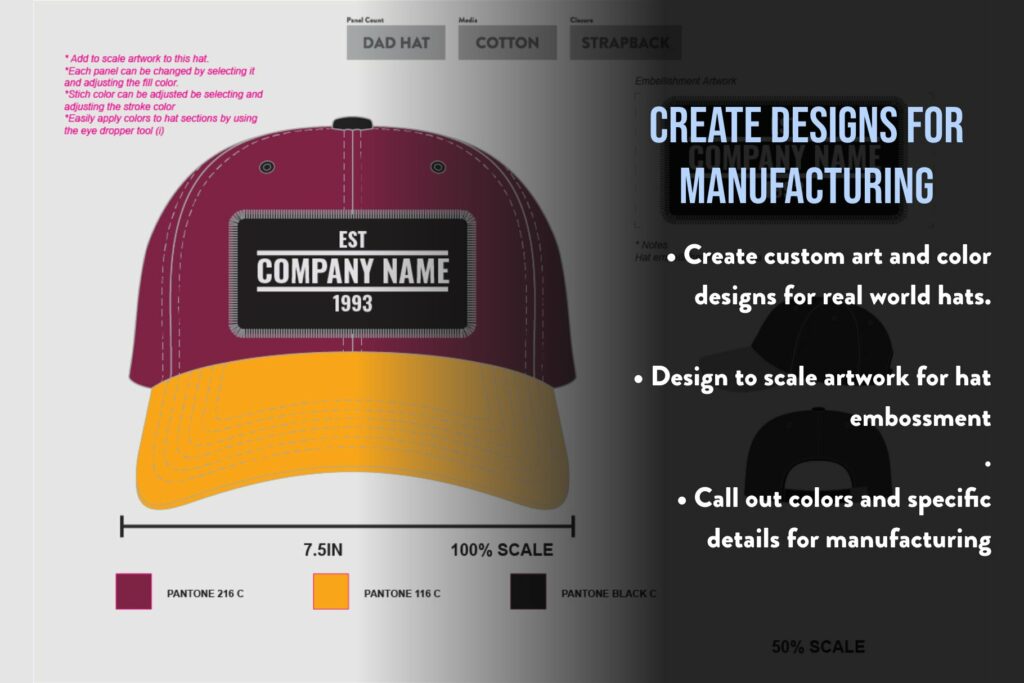 Hat Template - Dad Hat – MasterBundles